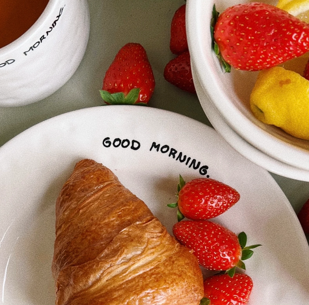 Anna + Nina Bord Good Morning Breakfast Plate– A Lovely Day Store